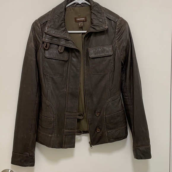 Danier | Jackets & Coats | Danier Brown Leather Jacket | Poshmark